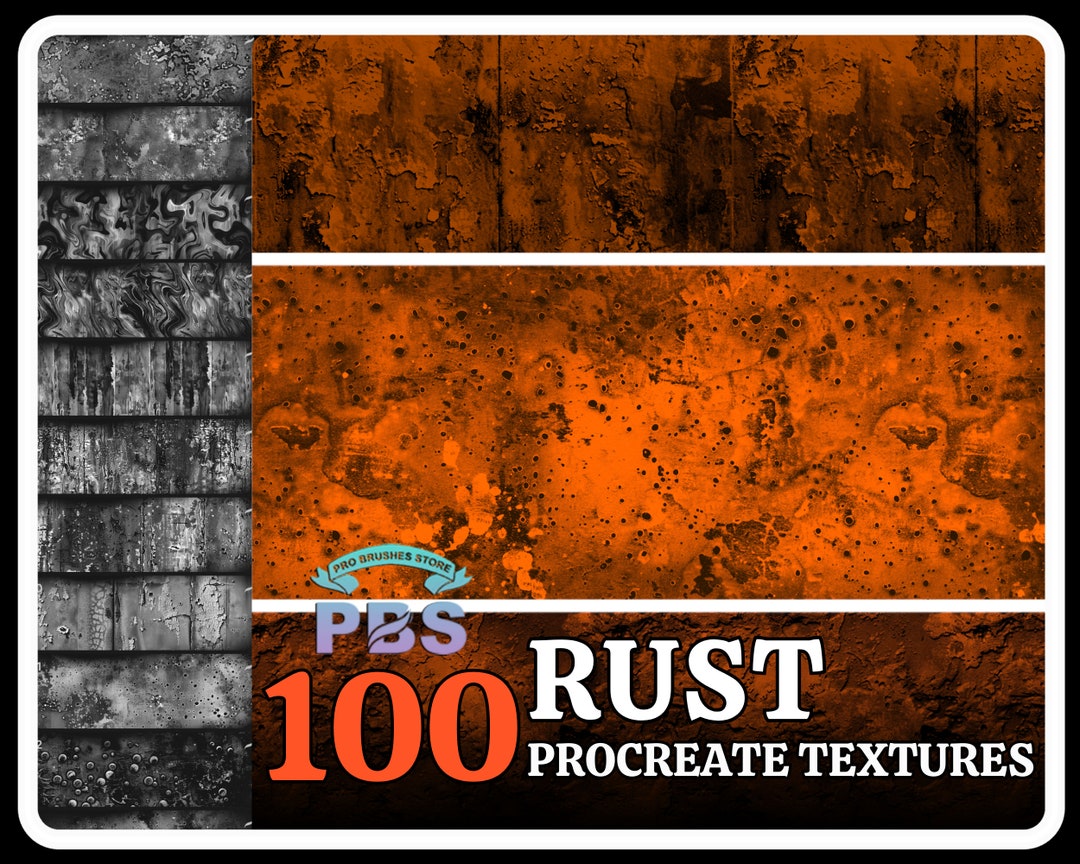 100 Procreate Rust Texture, Rust Texture for Procreate, Rust Texture Brushes, Rust Texture ...