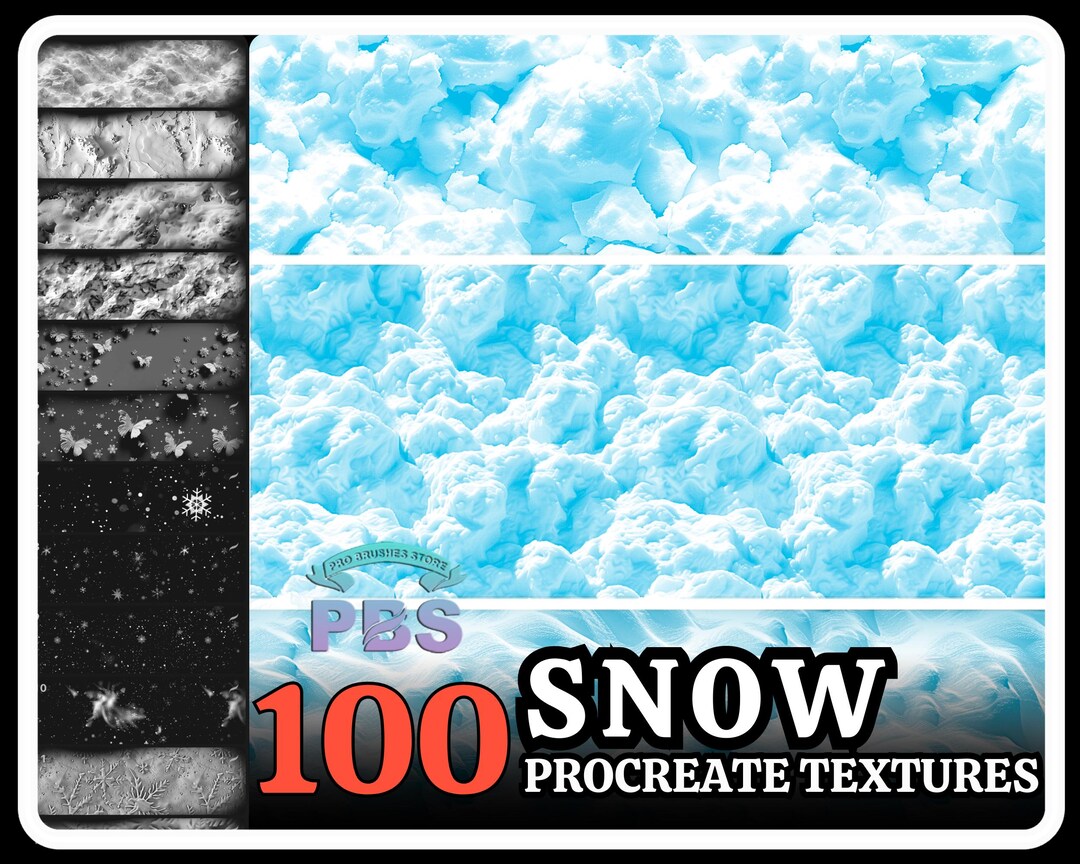 100 Procreate Snow Texture, Snow Texture for Procreate, Snow Texture ...