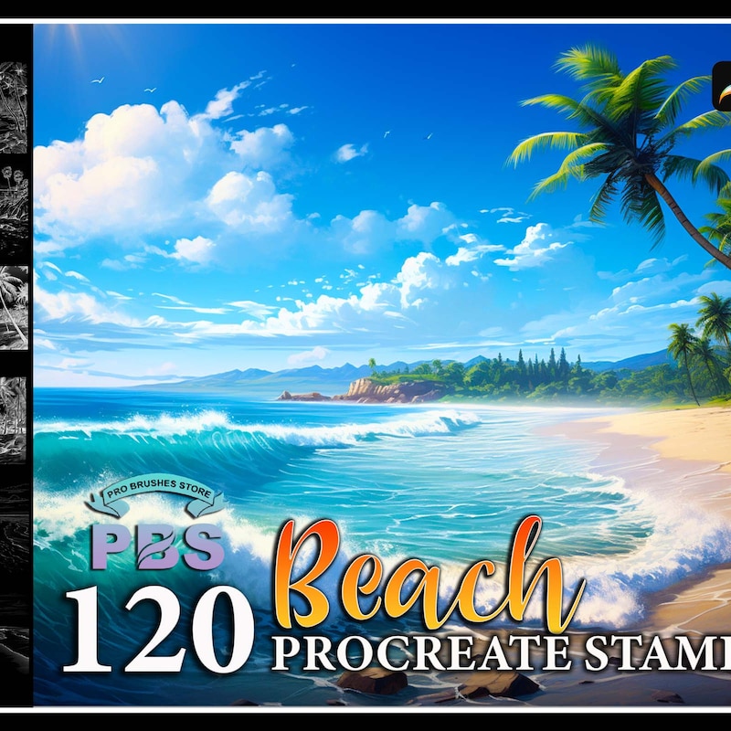 Watercolor Beach - Etsy