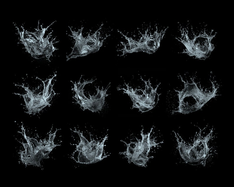 120 Procreate Water Splash Stamps Realistic Water Splash - Etsy