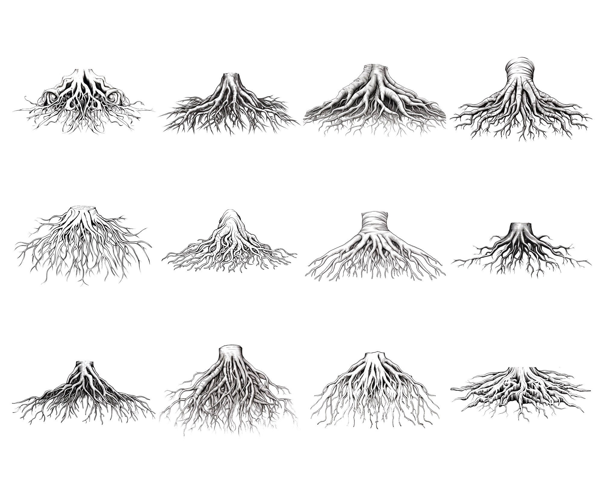 120 Procreate Root Stamps Tree Roots Brush for Procreate - Etsy
