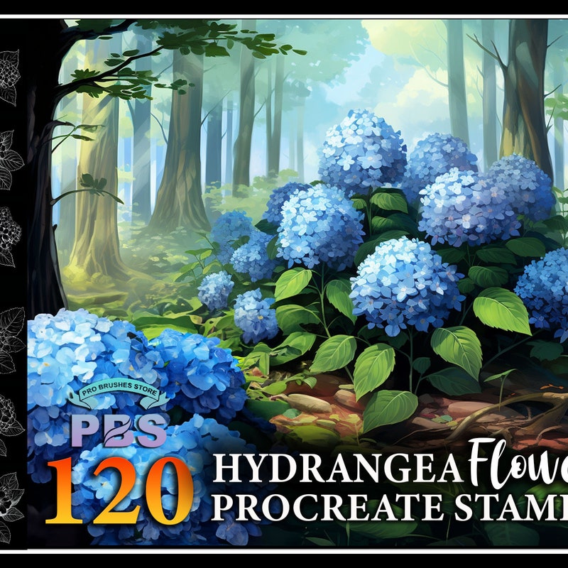 Hydrangea Stamp - Etsy