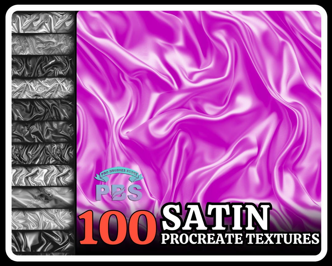 100 Procreate Satin Texture, Satin for Procreate, Satin Texture Brushes ...