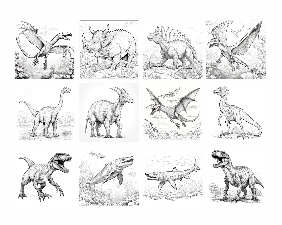 120 Procreate Dinosaur Stamps Dinosaur Brush for Procreate - Etsy