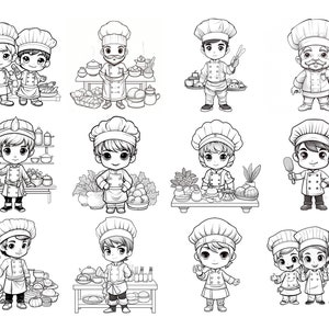 120 Procreate Chibi Chef Stempel, Chibi Chef Stempel für Procreate ...