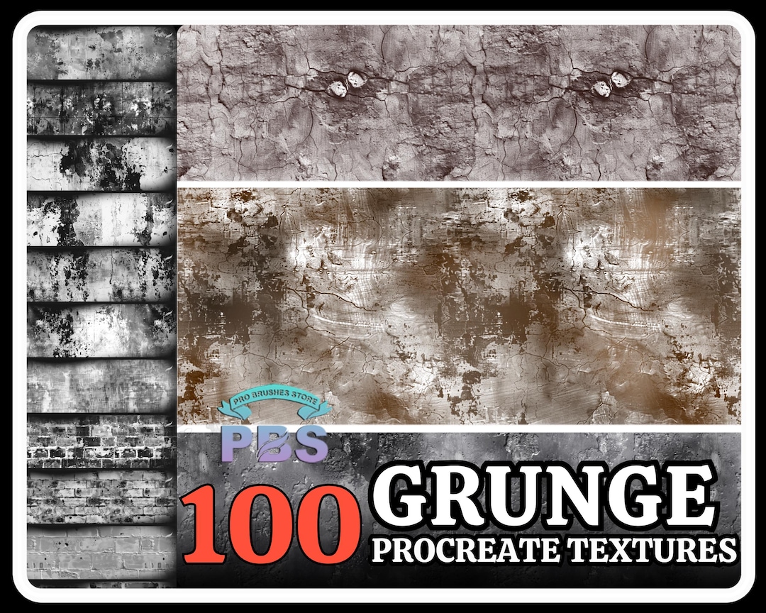 100 Procreate Grunge Texture, Grunge for Procreate, Grunge Texture ...