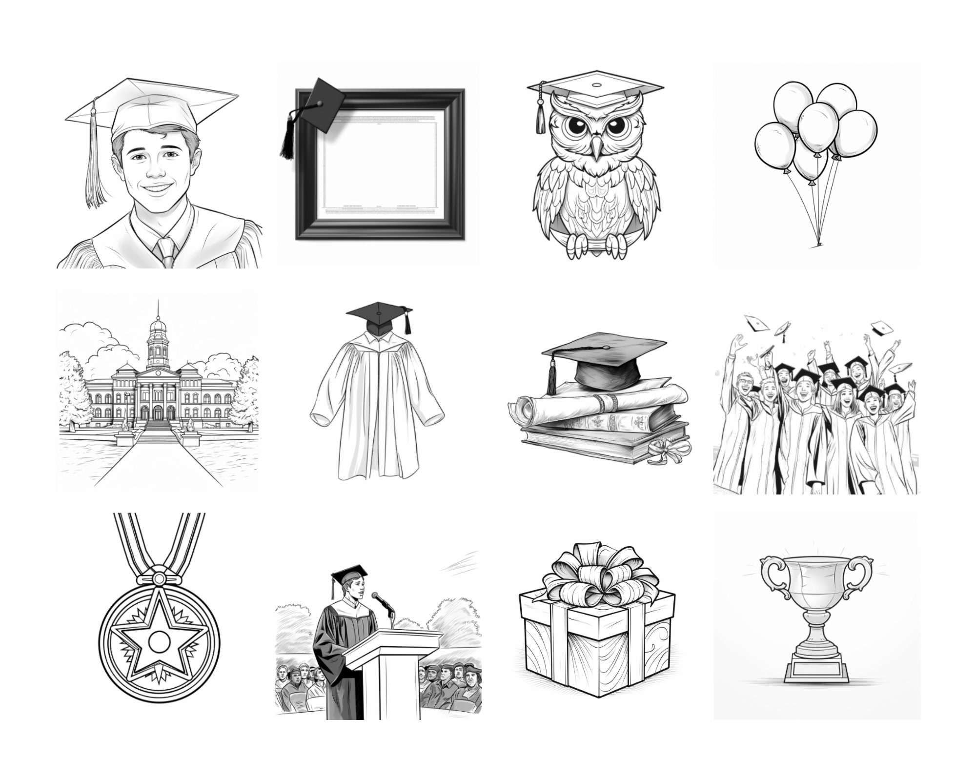 120 Graduation Procreate Stamps: Education Brush Set (digital Download ...