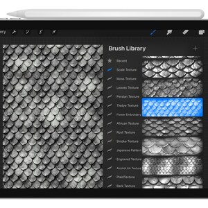 100 Procreate Scale Texture, Scale Texture for Procreate, Scale Texture Brushes, Scale Texture ...