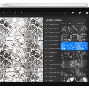100 Procreate Glass Textures, Glass Textures for Procreate, Glass ...