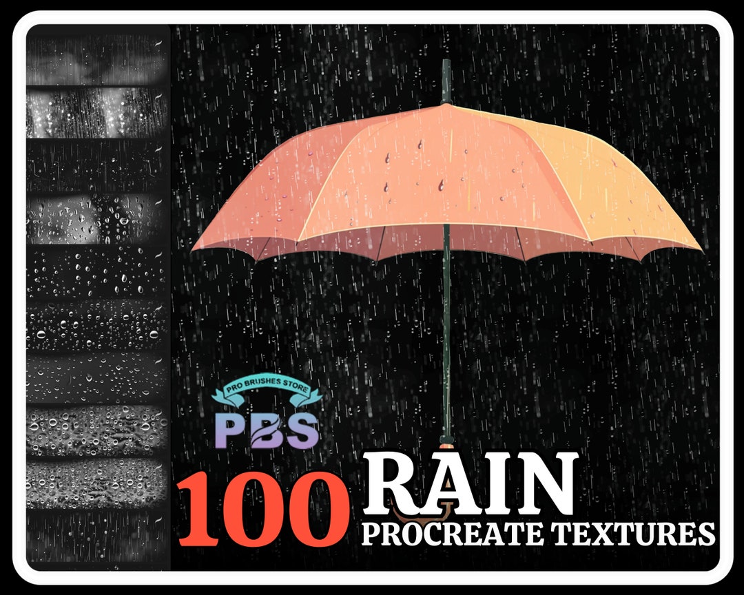 100 Procreate Rain Texture, Rain Texture for Procreate, Rain Texture Brushes, Rain Texture ...