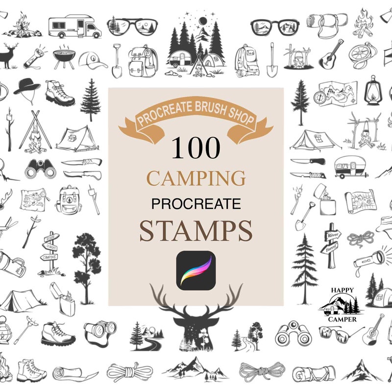 Camping Stamps - Etsy