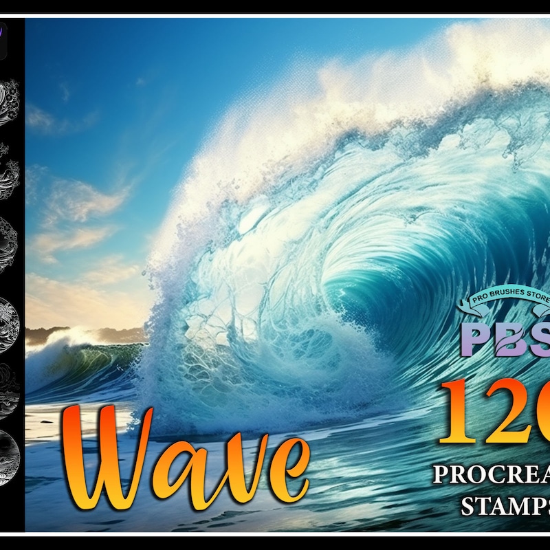 Ocean Wave Stamp - Etsy