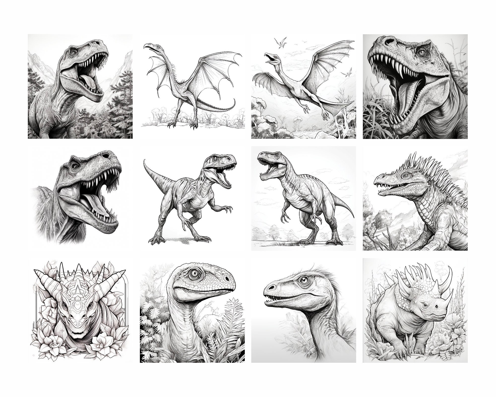 120 Procreate Dinosaur Stamps Dinosaur Brush for Procreate - Etsy