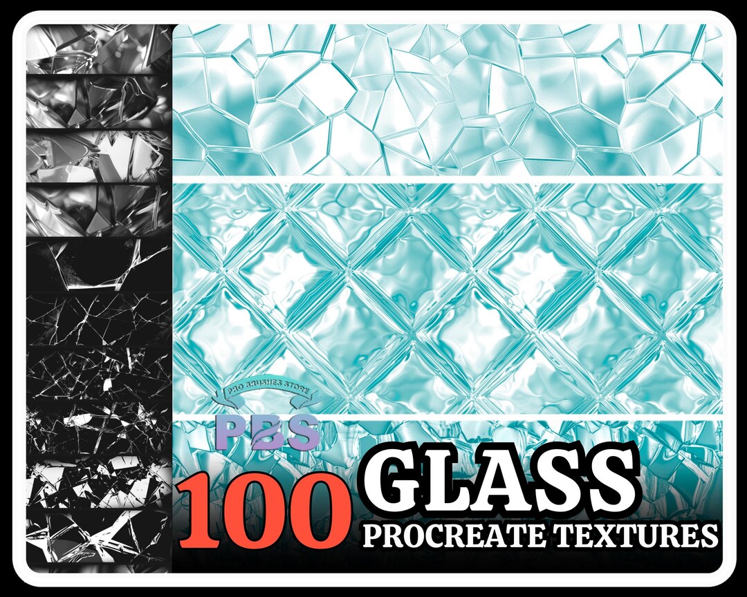 100 Procreate Glass Textures, Glass Textures for Procreate, Glass ...
