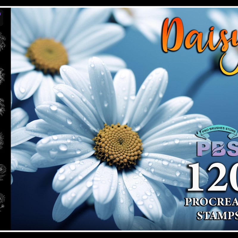 Daisy Digital Stamp - Etsy