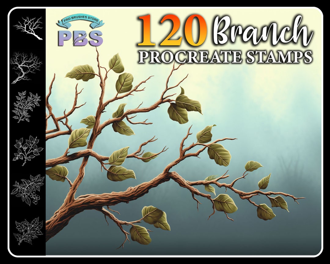 120 Branch Procreate Stamps: Plant Brush Set (digital Download) - Etsy