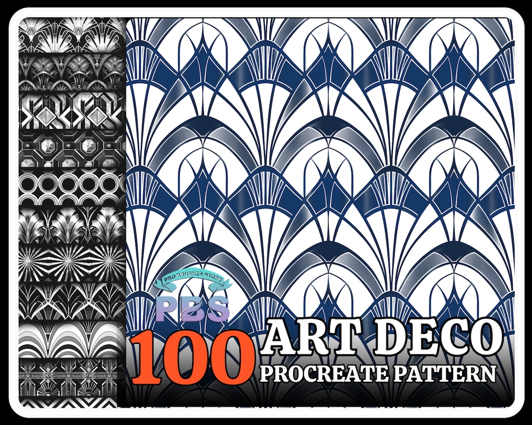 100 Procreate Art Deco Texture, Art Deco Texture for Procreate, Art ...