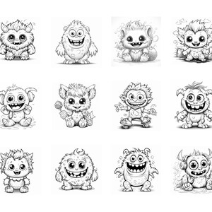 120 Procreate Cute Monster Stamps, Cute Monster Stamps for Procreate ...