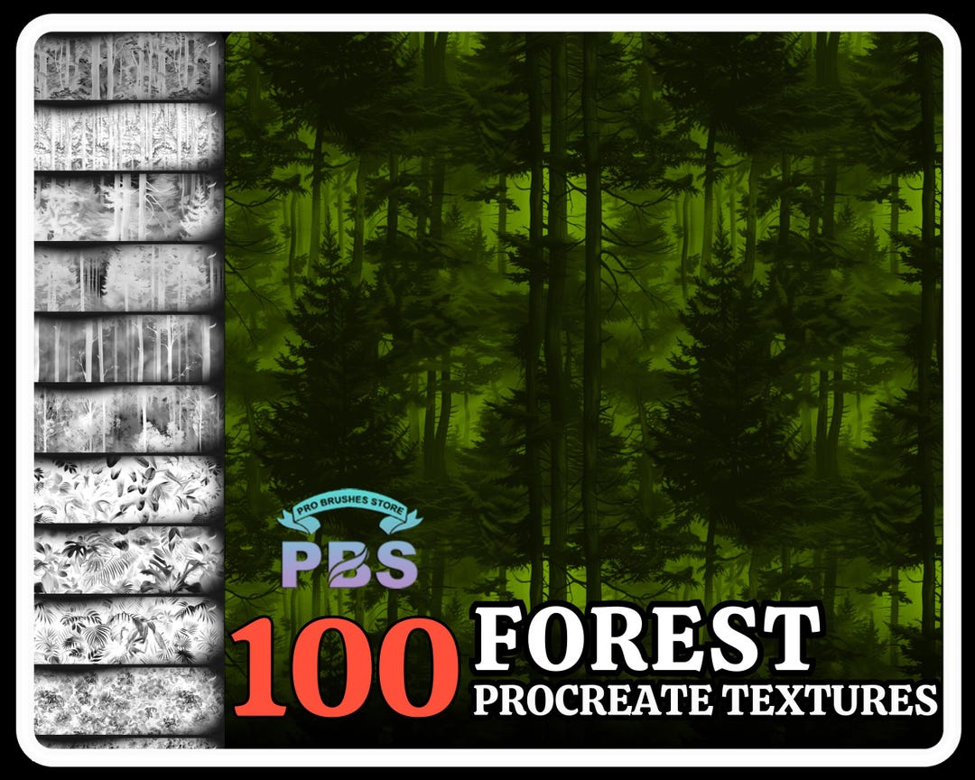 100 Procreate Forest Texture, Forest Texture for Procreate, Forest ...