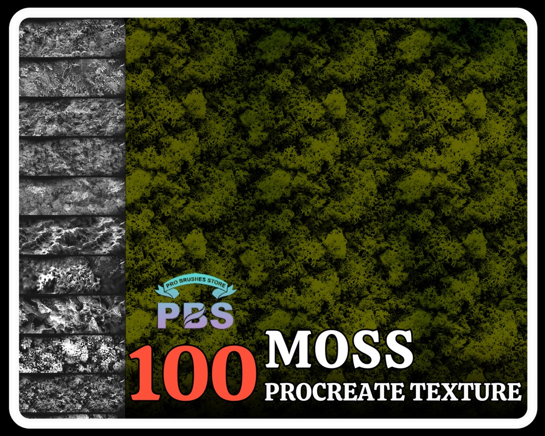 100 Moss Texture Brushes for Procreate (digital Download) - Etsy