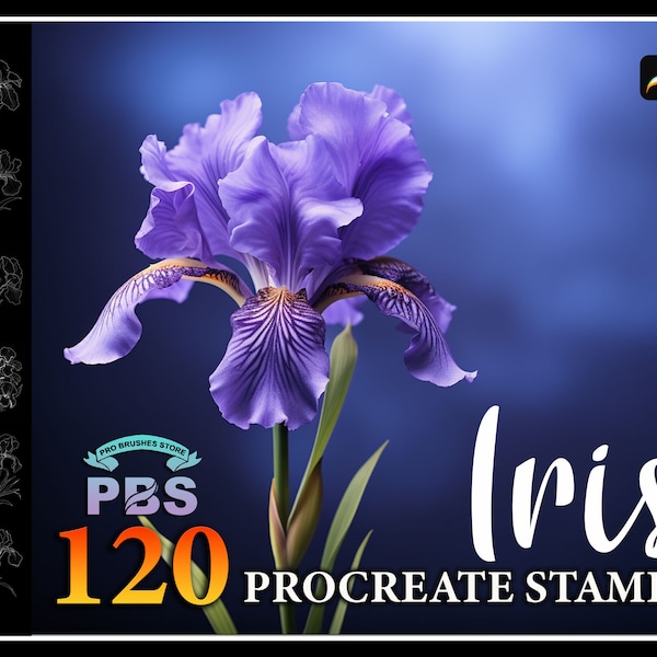 Iris Flower - Etsy