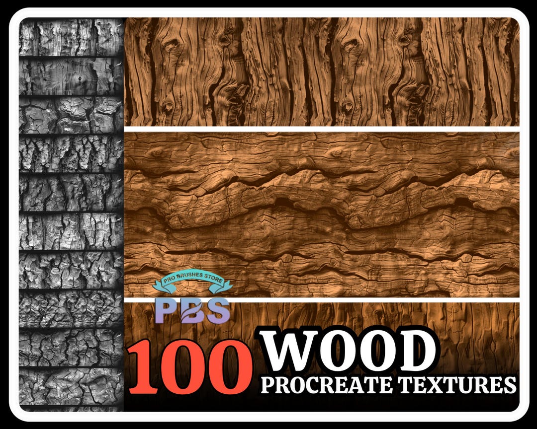 100 Wood Texture Brushes for Procreate (digital Download) - Etsy