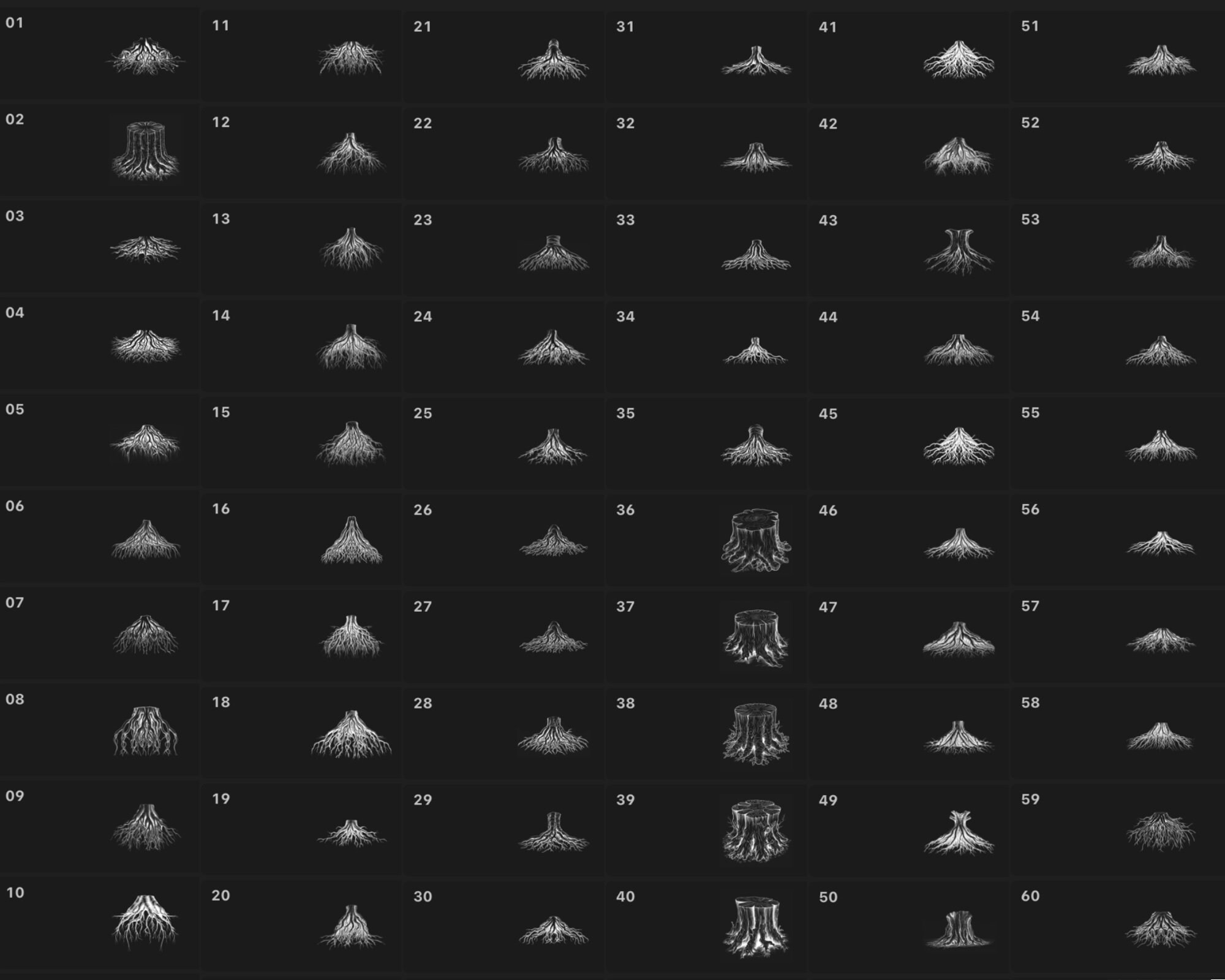 120 Procreate Root Stamps Tree Roots Brush for Procreate - Etsy