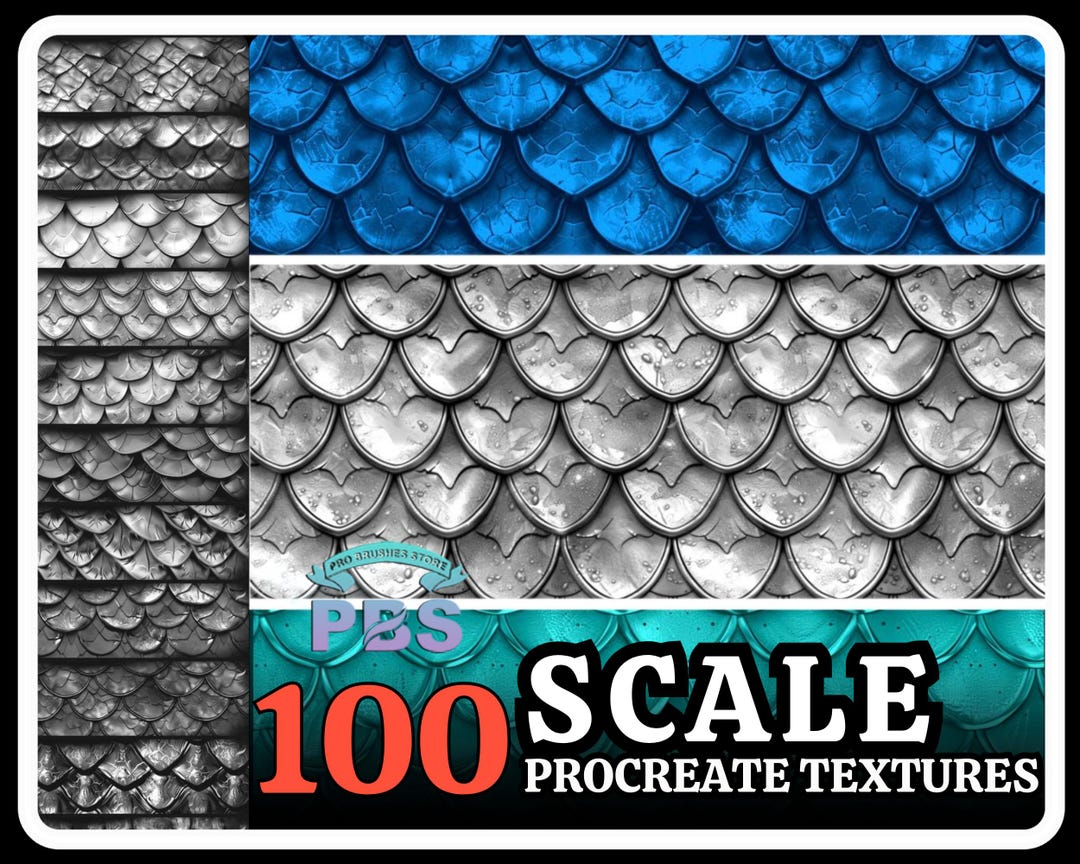 100 Procreate Scale Texture, Scale Texture for Procreate, Scale Texture Brushes, Scale Texture ...