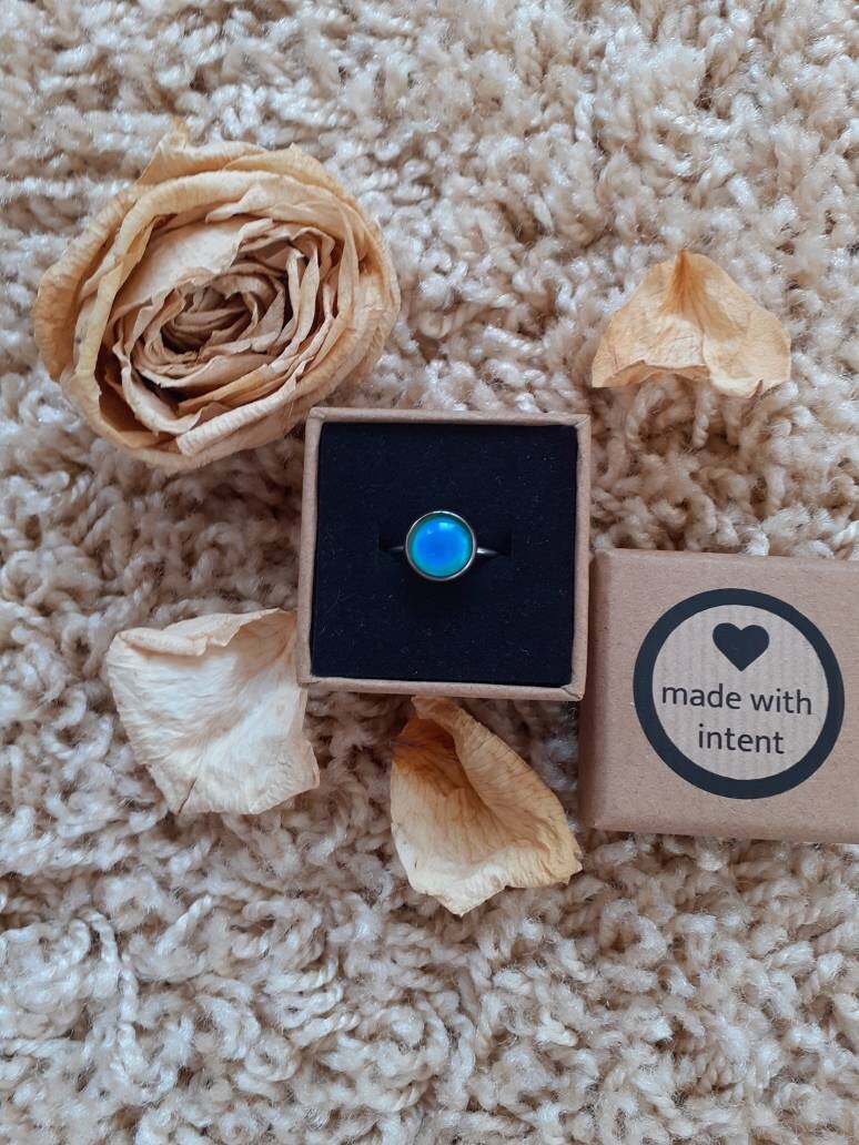 Mood Stone Jewellery-ring. Colour Changing Mood Stone - Etsy
