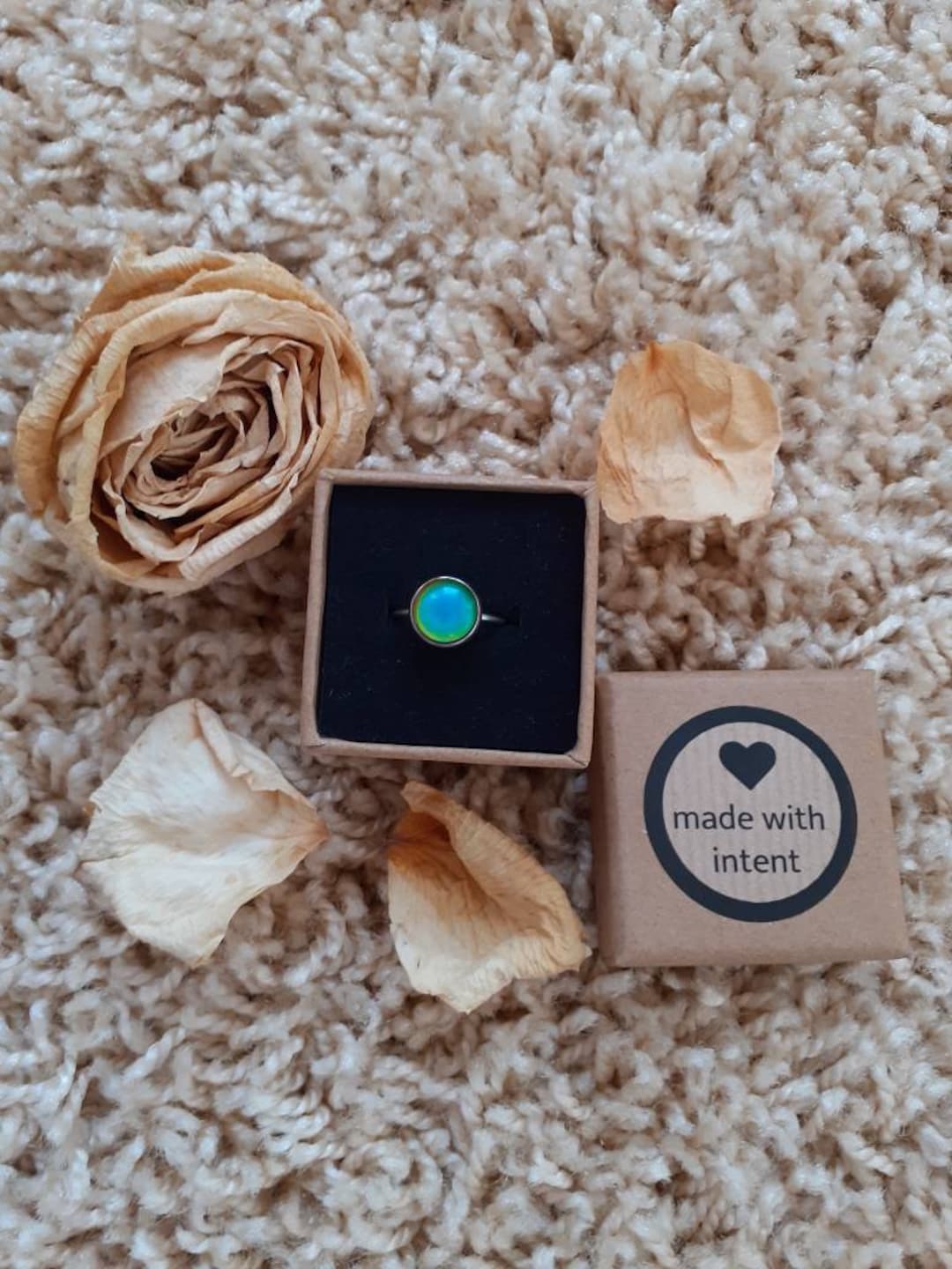 Mood Stone Jewellery-ring. Colour Changing Mood Stone - Etsy