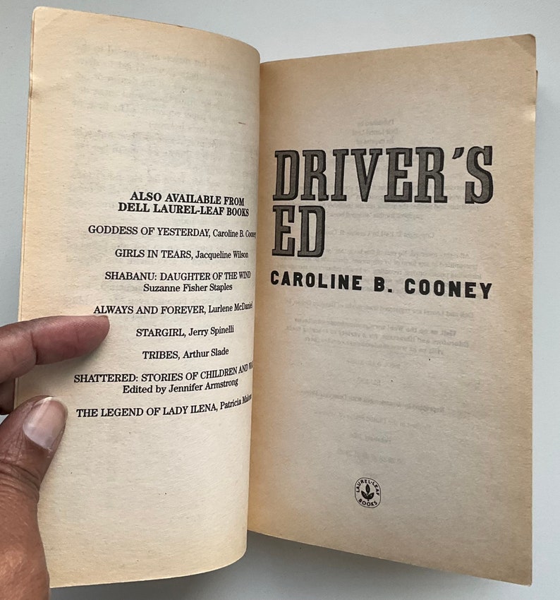 Driver’s Ed - Caroline B. Cooney (laurel-leaf Edition) - Etsy