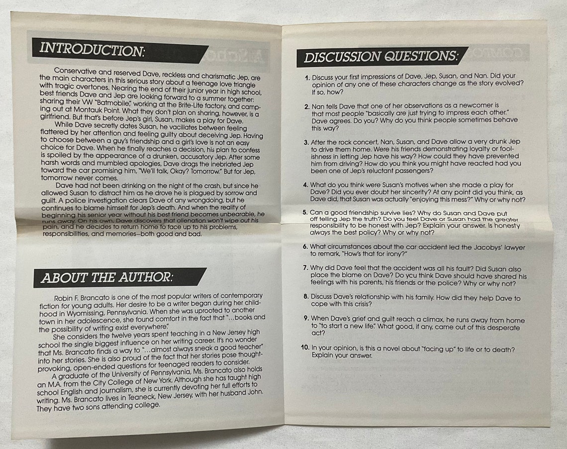 Point Fiction - Facing up W/scholastic Study Guide ***1st Printing/hard ...