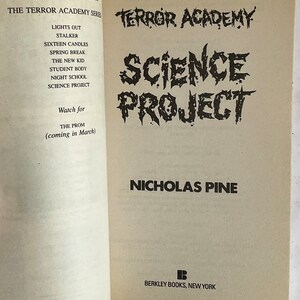 Terror Academy #8 - Science Project ***1st Printing*** - Etsy