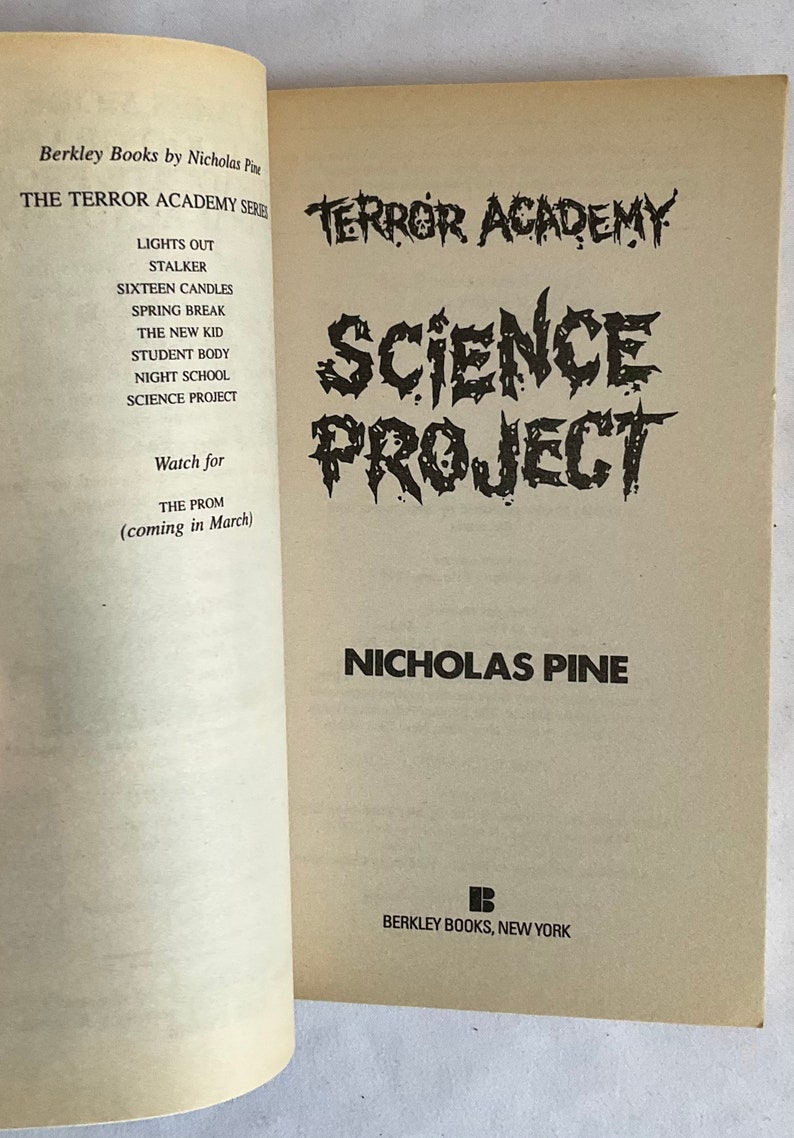Terror Academy #8 - Science Project ***1st Printing*** - Etsy