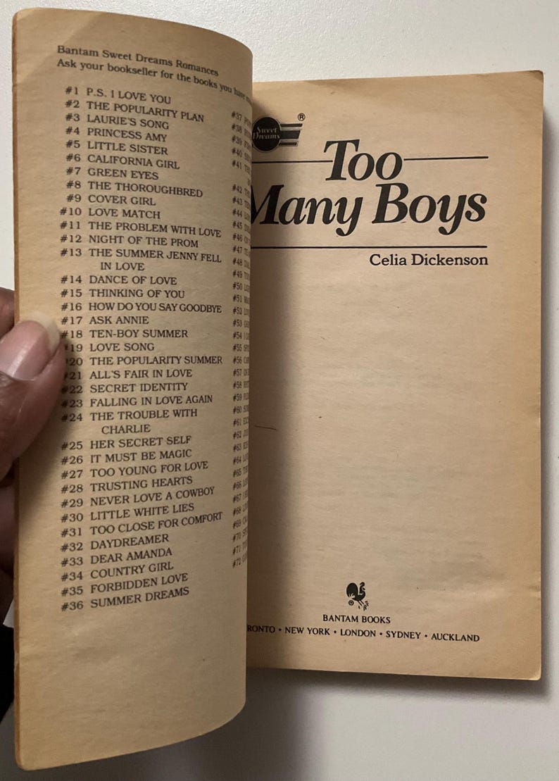 Sweet Dreams #71 - Too Many Boys - Etsy