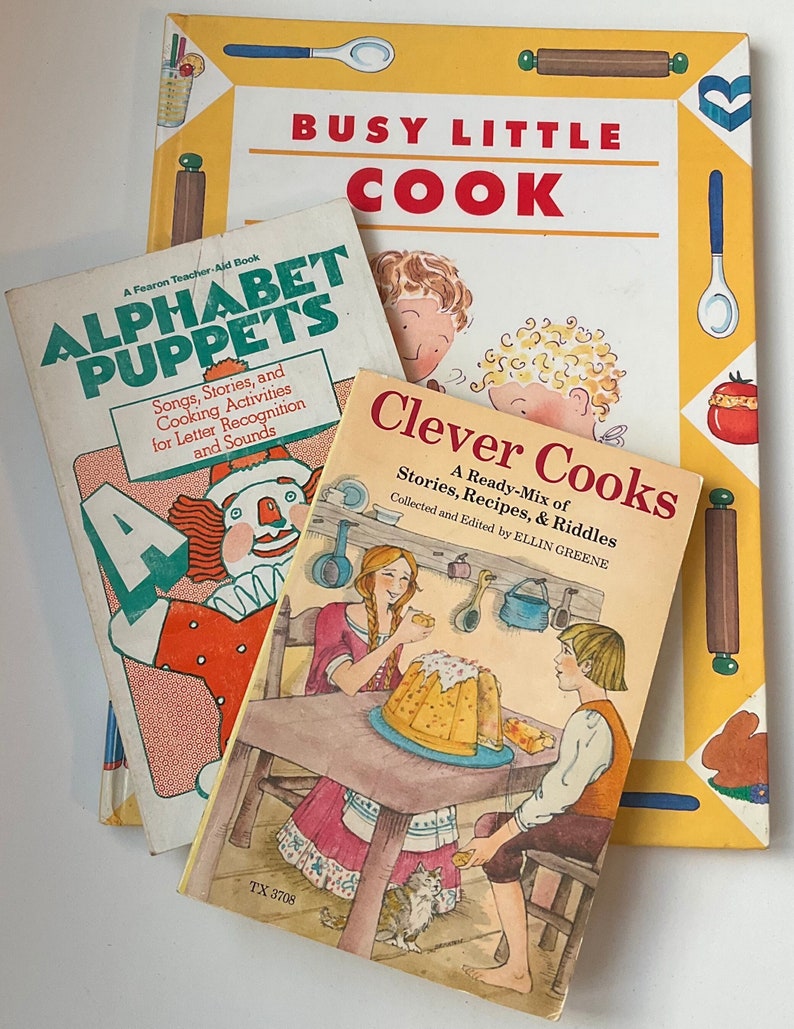 3 Kids Cooking & Activity Books - Etsy