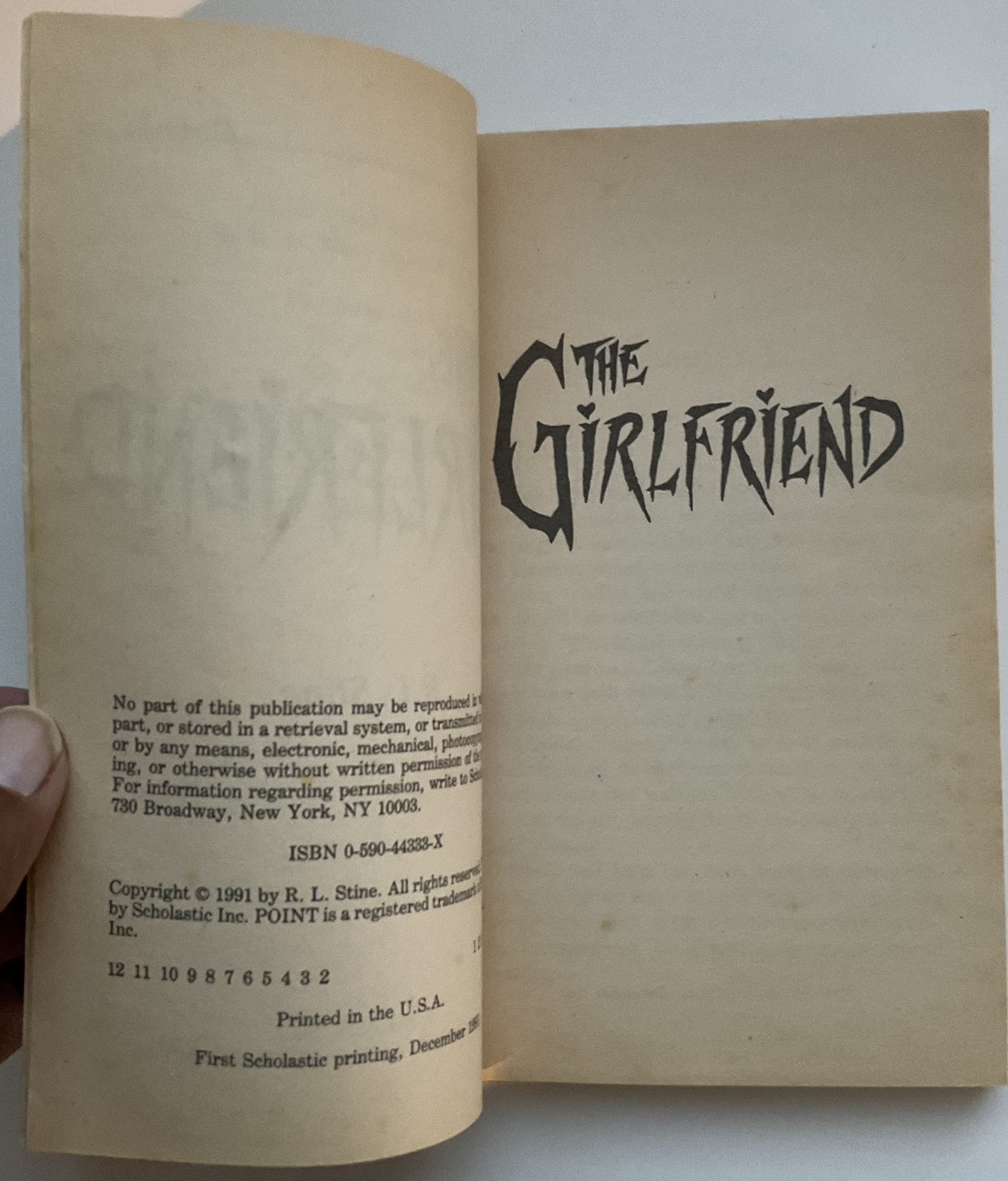 Point Horror - the Girlfriend - Etsy