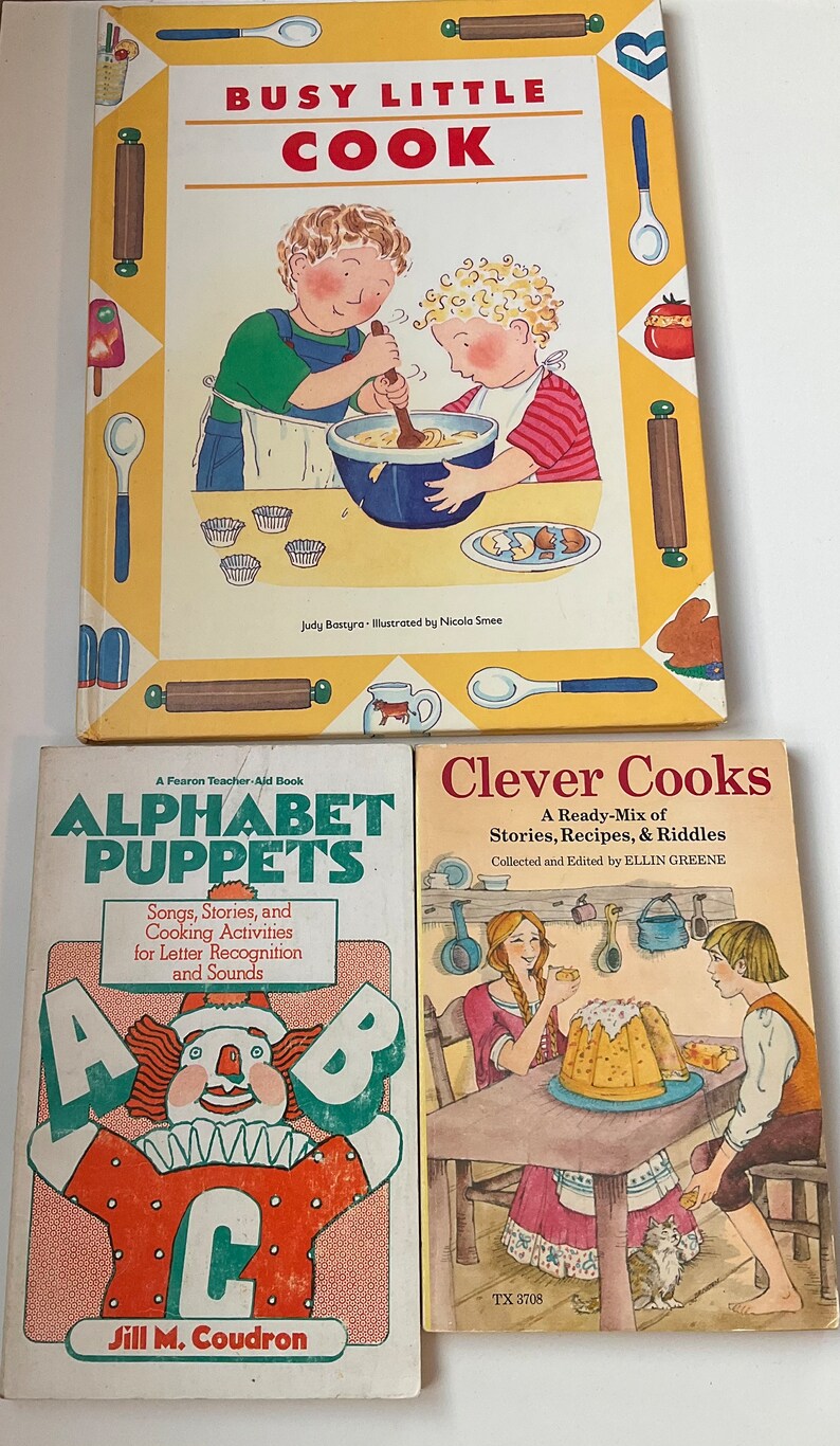 3 Kids Cooking & Activity Books - Etsy