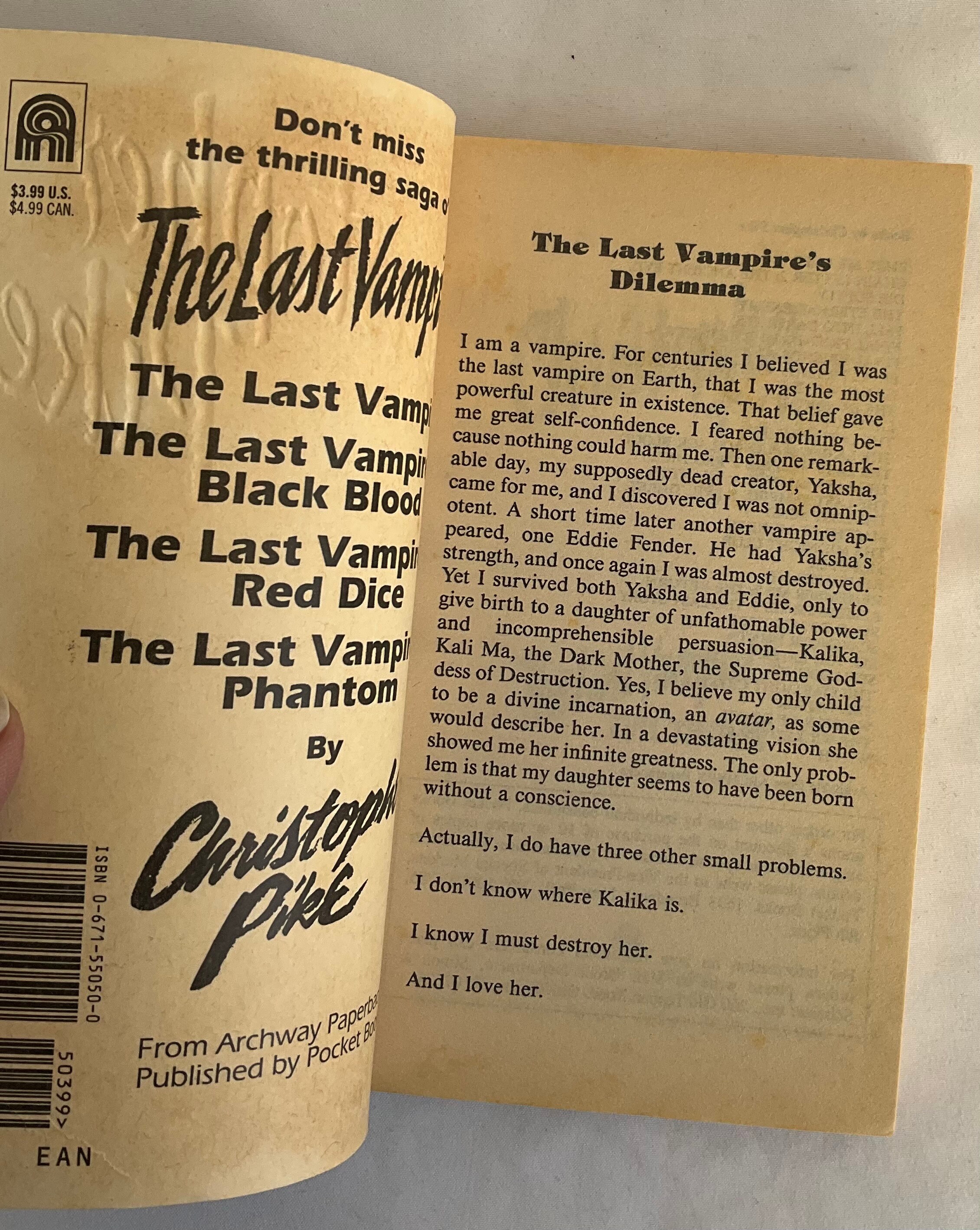 Thirst Series the Last Vampire 5: Evil Thirst Christopher Pike 1st ...