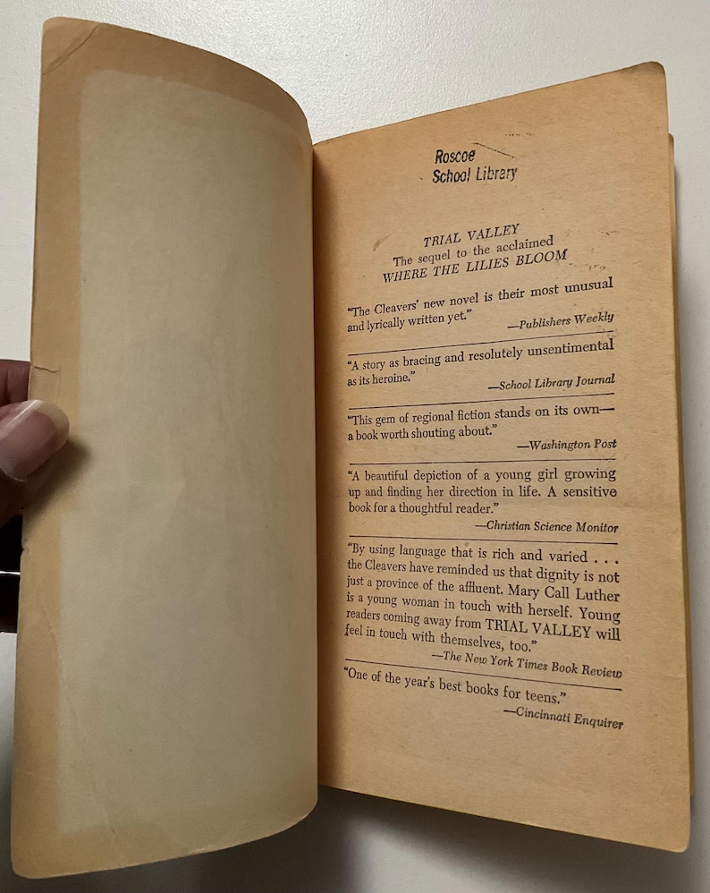 Where the Lilies Bloom/trial Valley - Vera & Bill Cleaver (complete Set ...