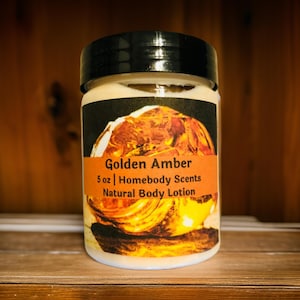 Golden Amber Body Lotion: Scented With Jasmine, Patchouli & Sandalwood ...