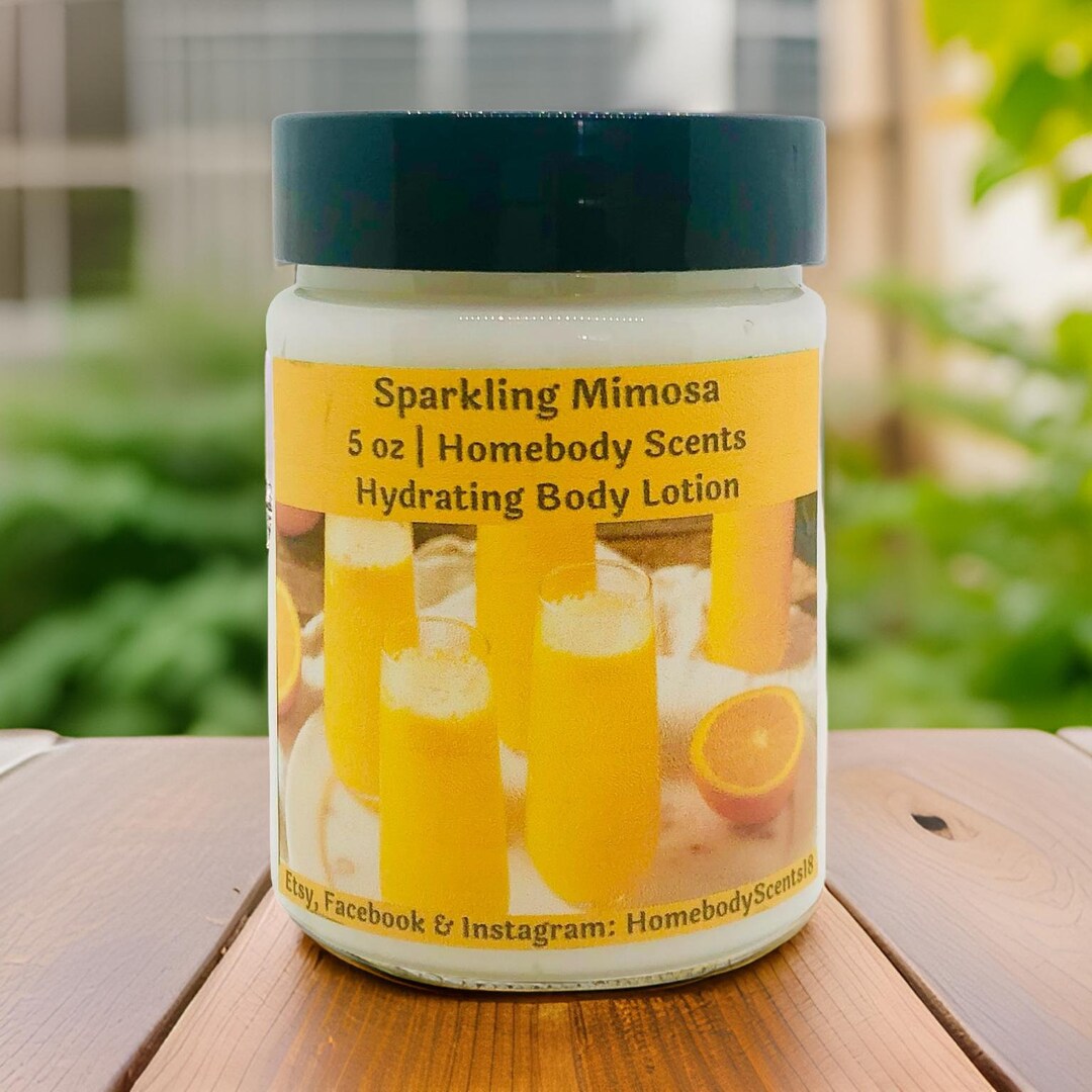 Sparkling Mimosa Body Lotion: Shea & Aloe, Vegan Handmade Lotion - Etsy