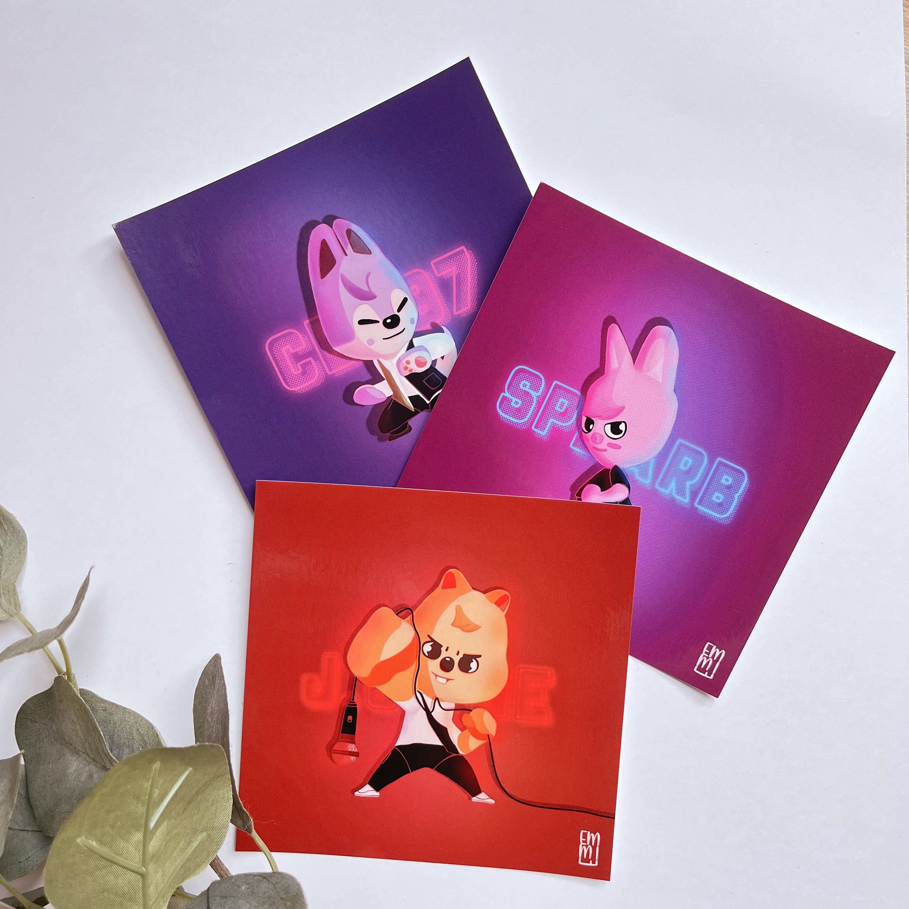 3racha Prints // Stray Kids Fan Art 120x120 Mm | Etsy