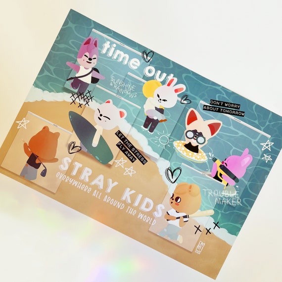 Time Out Poster // Skzoo Fan Art 30x40 Cm - Etsy