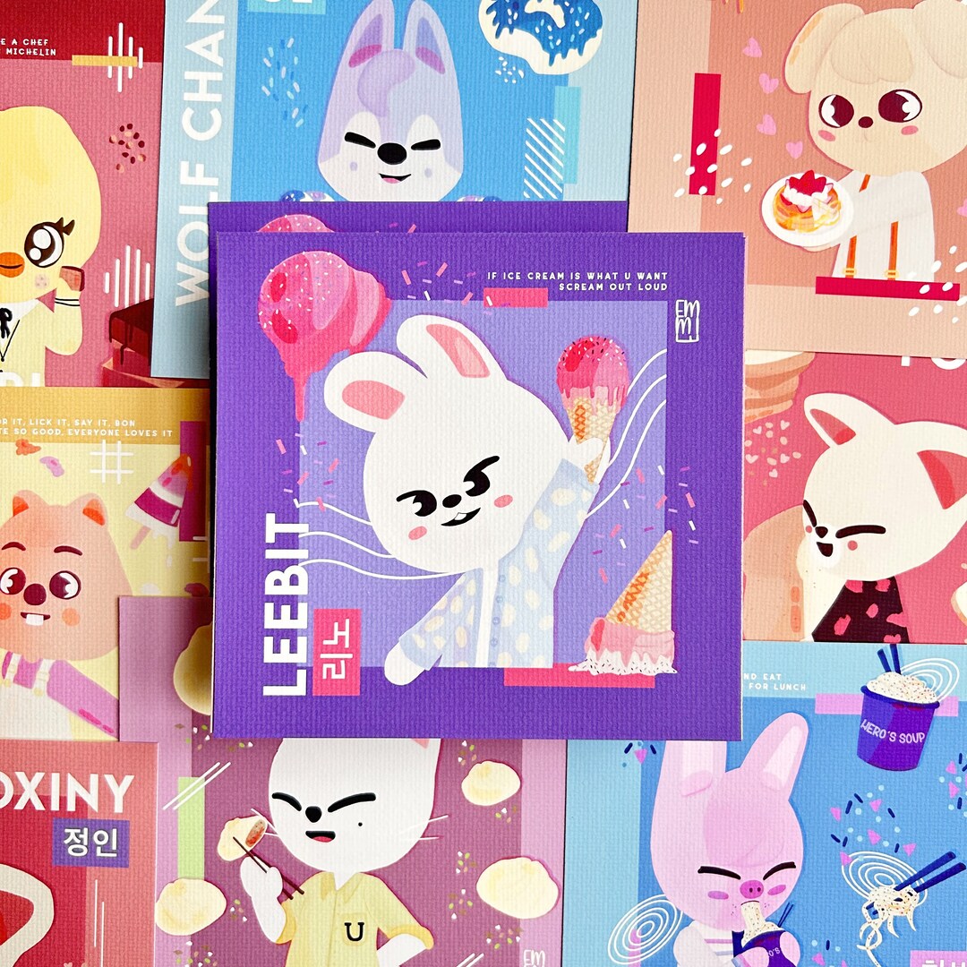 Skzoo Mysterious Kitchen Prints Set // Skzoo Fan Art 100x100 Mm - Etsy