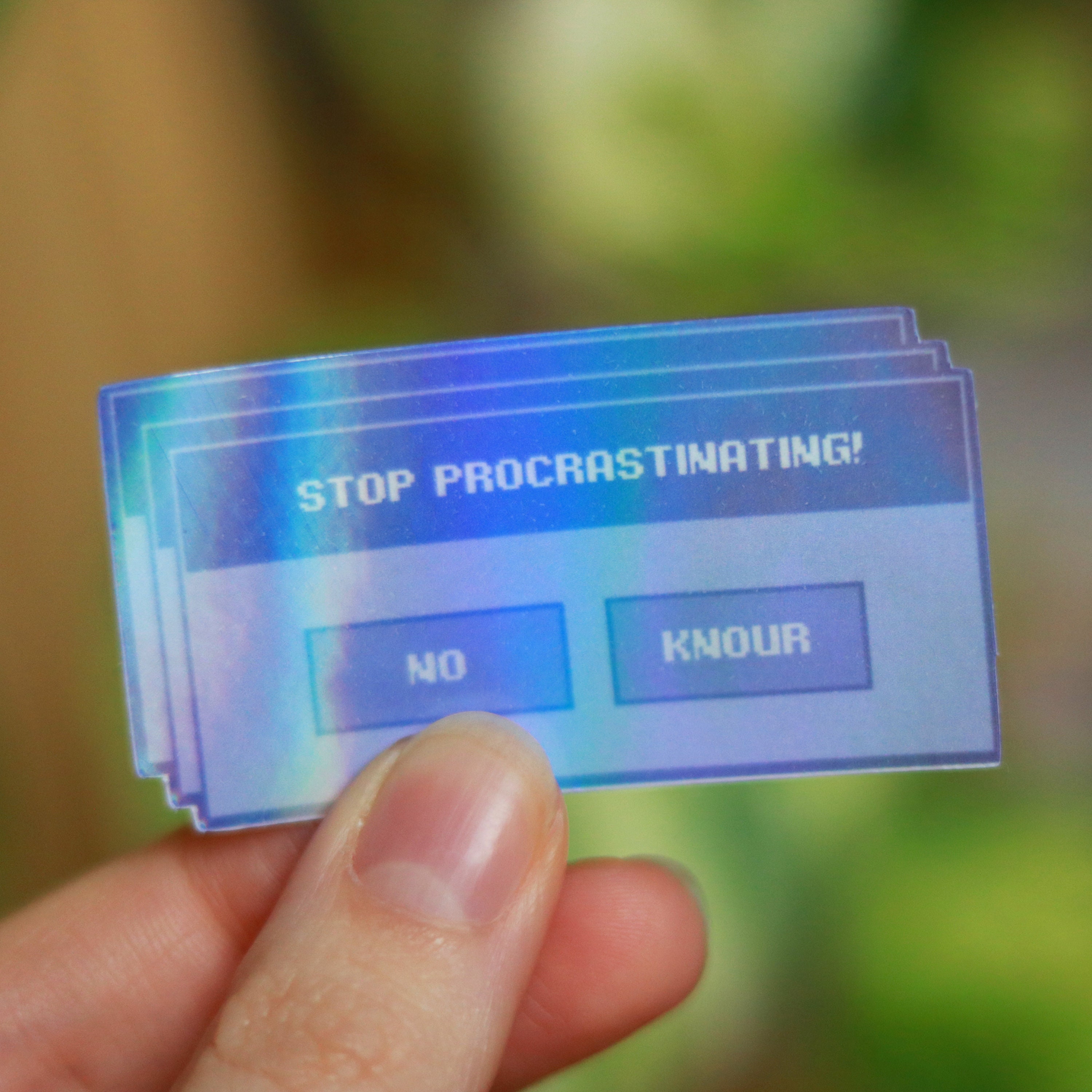 Stop Procrastinating Holo Sticker // Skzoo - Etsy