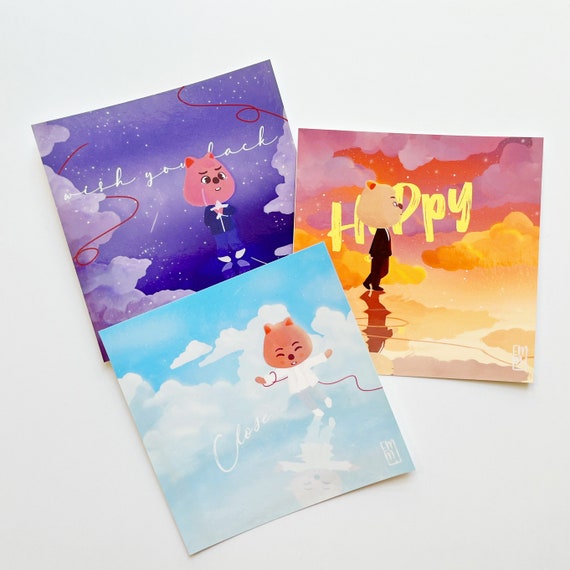 Han Quokka Skz-record Prints Set // Skzoo Fan Art 120x120 Mm - Etsy