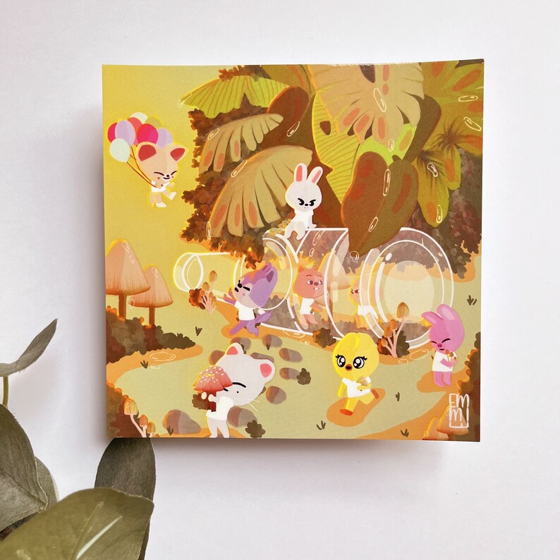 Skzoo Prints // Stray Kids Fan Art 120x120 Mm | Etsy