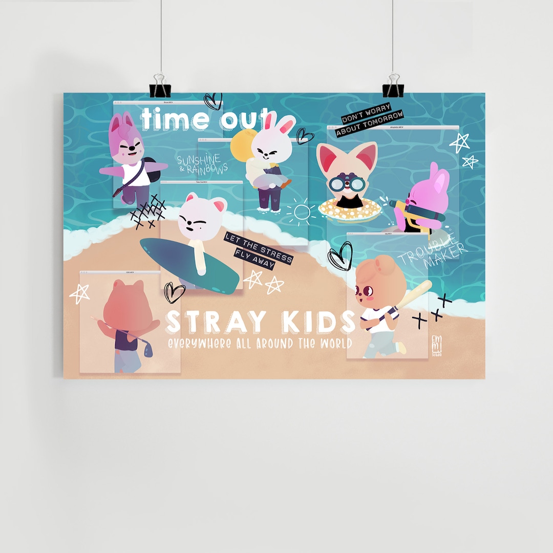 Time Out Poster // Skzoo Fan Art 30x40 cm - Etsy France
