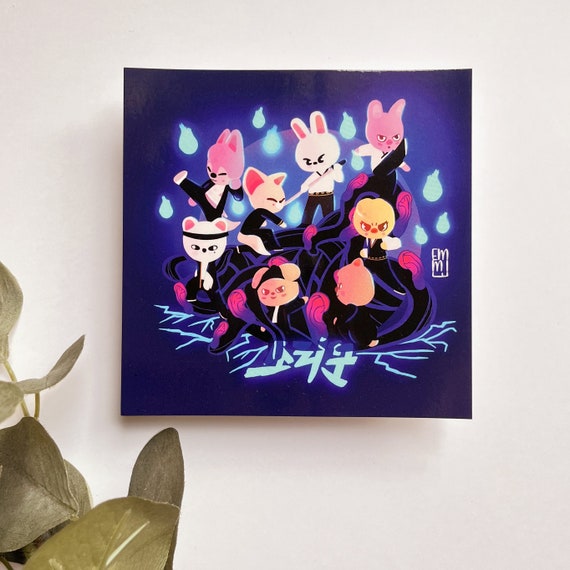 Skzoo Prints // Stray Kids Fan Art 120x120 Mm - Etsy